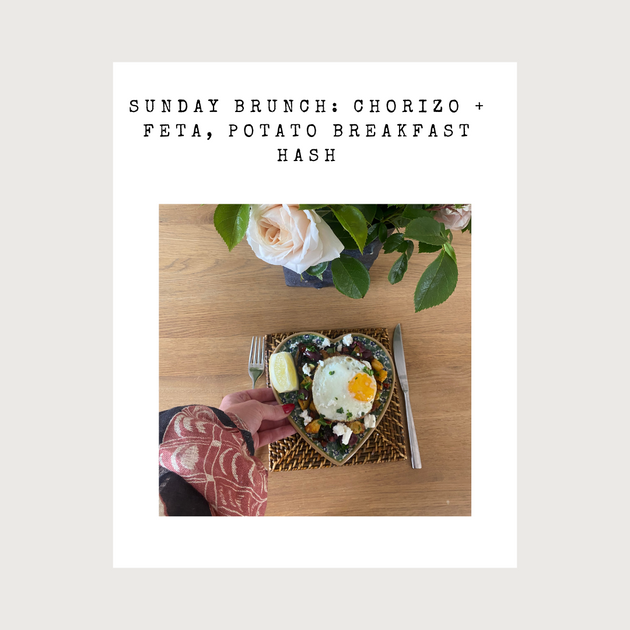SUNDAY BRUNCH: CHORIZO + FETA, HERBY POTATO BREAKFAST HASH – Moon + Mellow