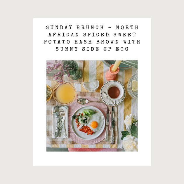 SUNDAY BRUNCH - NORTH AFRICAN SPICED SWEET POTATO HASH BROWN WITH SUNN ...