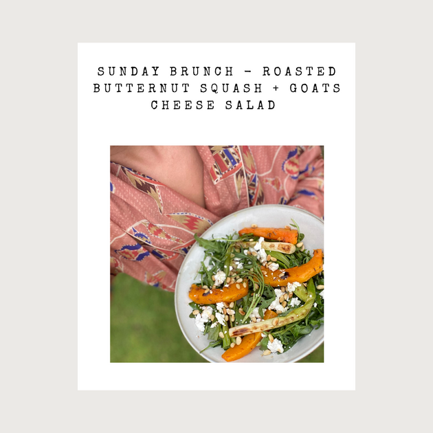 SUNDAY BRUNCH - ROASTED BUTTERNUT SQUASH + GOATS CHEESE SALAD – Moon ...